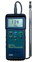 Extech 407123 Thermo-Anemometer with 3-ft probe | Air Velocity Meters ...