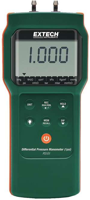 Extech PS101 Differential Pressure Manometer | Pressure Indicators ...