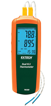 Extech TM300 Dual Input Thermometer | Thermocouple Thermometers ...