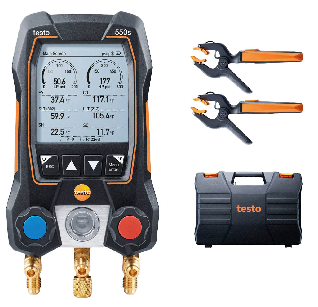 Testo 550S Digital Manifold Kit | Refrigeration Test Equipment | Instrumart