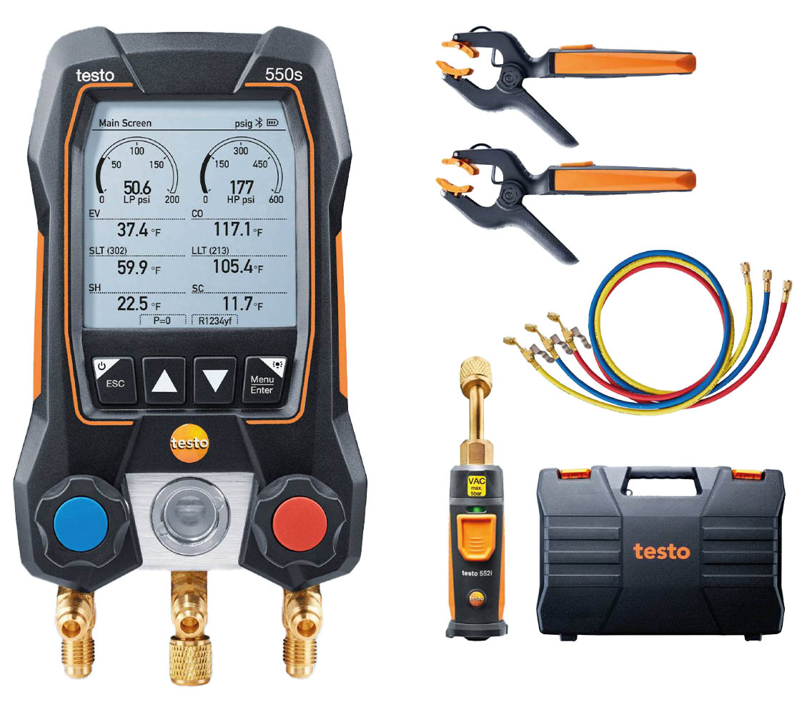 Testo 550S Digital Manifold Kit | Refrigeration Test Equipment | Instrumart