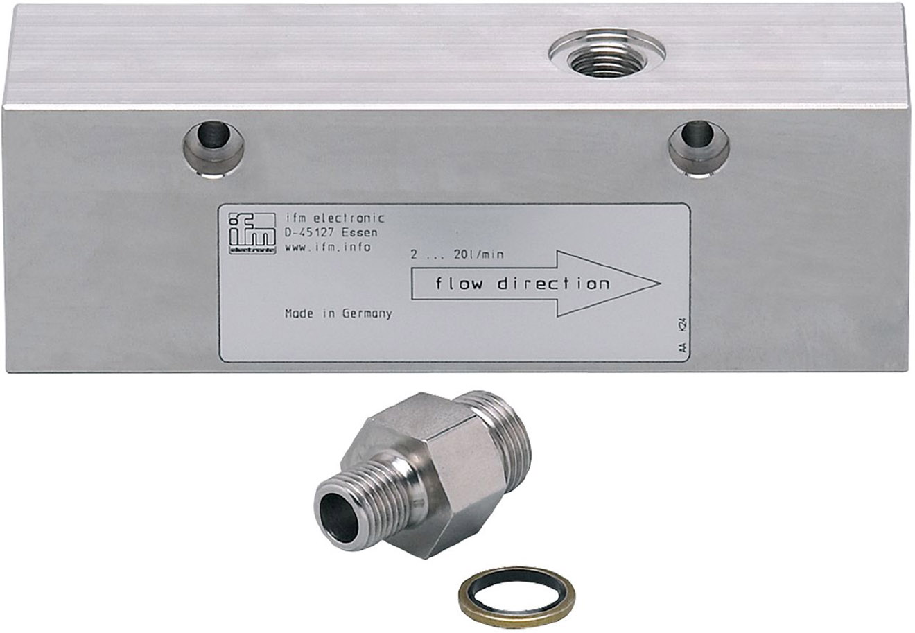 ifm efector E4 Series Low Flow Volume Process Adapter | Instrumart