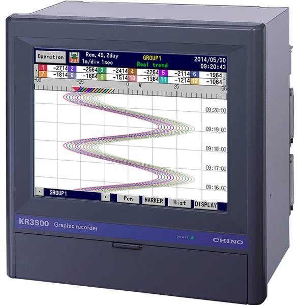 CHINO KR3S Series Graphic Recorder | Videographic Recorders | Instrumart